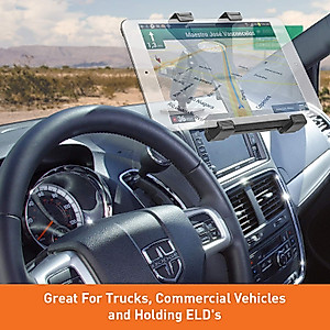 iBolt TabDock AMPs - Heavy Duty Drill Base Mount for All 7" - 10" Tablets (iPad, Samsung Tab) for Cars, Desks, Countertops: Great for Commercial Vehicles, Trucks, Homes, Schools, and Businesses