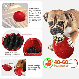 Hihope Dog Toys for Aggressive Chewers Large Dogs 2Pack,Puppy Chew Toys,Natural Rubber Indestructible Dog Toys,Treat Dispensing Dog Toy - Stuffable Dog Toy for Chewing & Playing