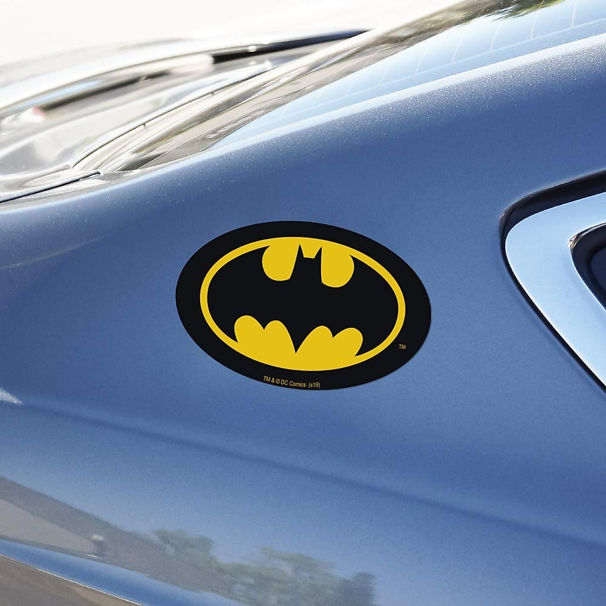 Batman Classic Bat Shield Logo Automotive Car Refrigerator Locker Vinyl Euro Oval Magnet
