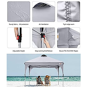 ABCCANOPY Outdoor Pop up Canopy Tent 10x10 Camping Sun Shelter-Series, Gray