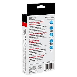 Texas Instruments TI-30XS MultiView School Calculator (up to 4-line display, solar and battery operated)