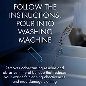 Glisten Washer Magic Washing Machine Cleaner & Deodorizer, 12 Fl. Oz. Bottle, 12 Pack