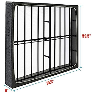TATAGO King Box Spring, 9 Inch Metal Box Spring King Size, Heavy Duty Mattress Foundation, Easy Assembly, Non-Slip, No Noise