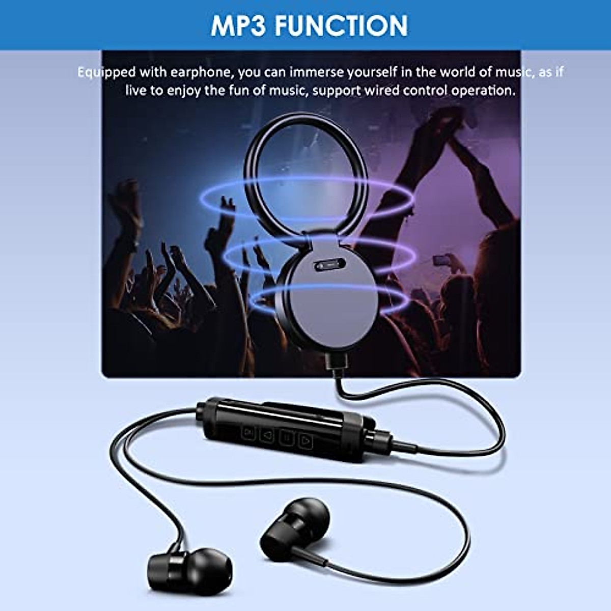 Voice Activated Recorder Keychain, HD Noise Reduction MP3 Voice Recorder, with Earphone, for Lecture, Interview, Meeting and More (32GB)