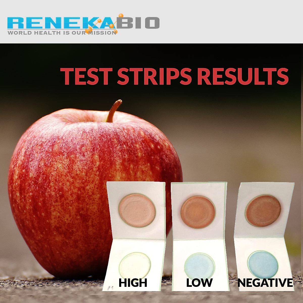 Pesticide Test Strips by RenekaBio, Food Pesticide Testers, Fruit Pesticide Test Kit, Pesticide Testing Equipment, Home Use Science Fair Projects Vegetables Fruits Marijuana 20 Test