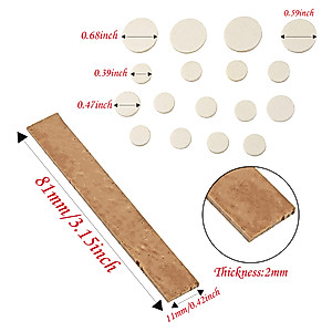 27Pcs Yootones Clarinet Neck Joint Cork Sheet & Clarinet Pads Bb Clarinet Woodwind Instrument Pads Compatible with Clarinet Instrument Repair Accessories Replacement Kits