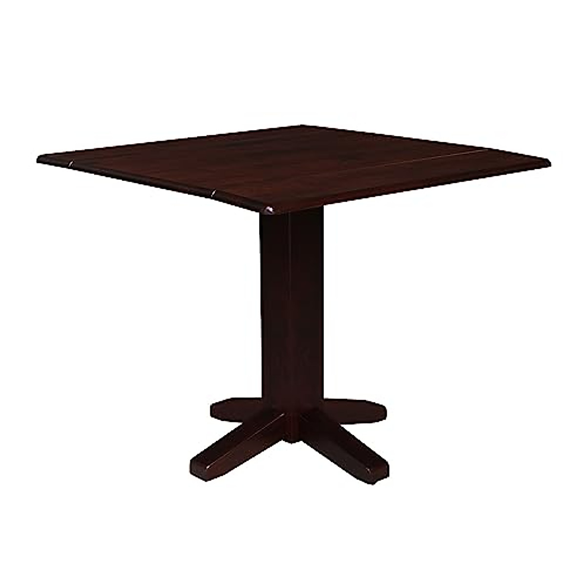 International Concepts Drop Leaf Dropleaf Table, Rich Mocha