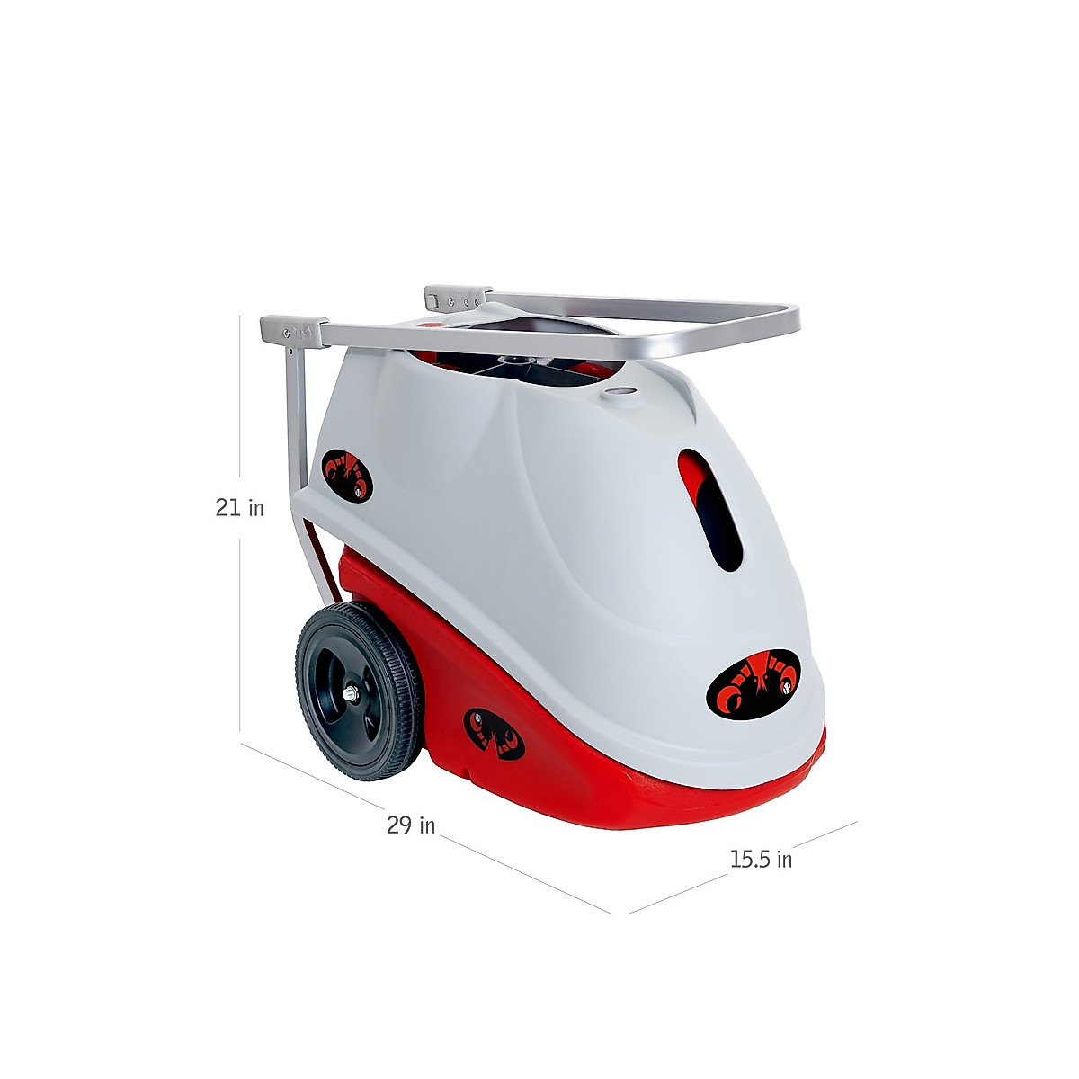 Lobster Sports – Elite Liberty Battery Operated Tennis Ball Machine – Lightweight – Large Wheels - Full-Featured Tennis Ball Thrower – Oscillation – Spin – 2-4 hr Runtime – Charger Included