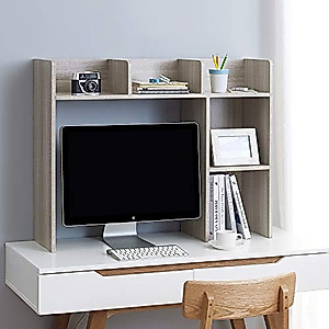 Classic Dorm Desk Bookshelf - Natural