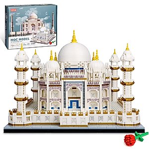 QLT Micro Mini Blocks Taj Mahal Architecture Building Toy Display Famous Architecture Model Kit for Adults and Kids Christmas Birthday Gift (4036 ​Pieces)