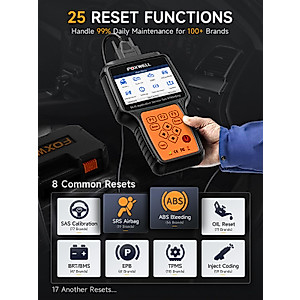 FOXWELL NT650 Elite OBD2 Scanner, 25 Resets, ABS SRS Scan Tool, ABS Bleeding SRS Airbag Bidirectional Code Reader, Oil SAS BRT EPB TPS Injector Car Diagnostic Tool, NT630 Plus Upgrade