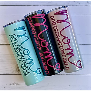 Mom Tumbler with Kid Names-Personalized Mom Tumbler-Mother's Day Gift-Mama Bear-New Mom Gift-Boy Mom-Girl Mom-Mama of Drama-Personalized Mom Gift-Mom Life-Mommy & Me