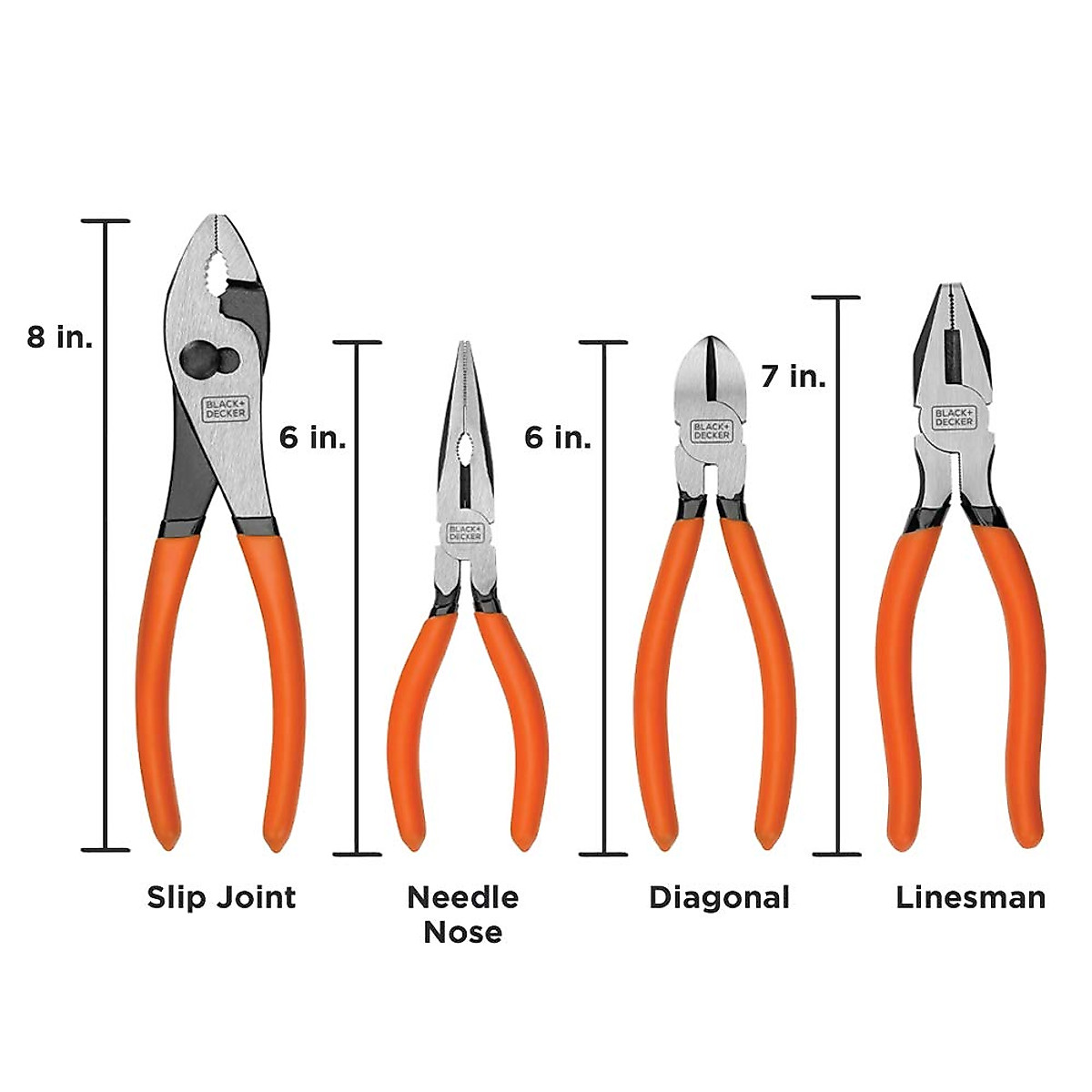 BLACK+DECKER Plier Set, 4-Piece (BDHT84002)