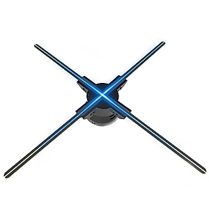 3D Hologram Fan Advertising Display LED Fan, 4 Blade 19.2in Holographic 3D Photos and Videos - 3D Naked Eye LED Fan Best for Store, Shop, Bar, Casino, Holiday, Events Display