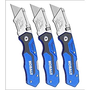 Kobalt Lockback Utility Knife 3 Piece Set with Quick Change Mechanism