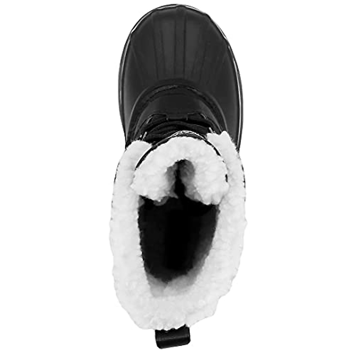 LONDON FOG Unisex Moorgate Cold Weather Warm Lined Snow Boot black ivory 3