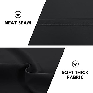 DWCN Blackout Curtains – Thermal Insulated, Energy Saving & Noise Reducing Bedroom and Living Room Curtains, Black, W 42x L 63 Inch, Set of 2 Rod Pocket Curtain Panels