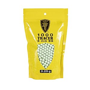 Elite Force Tracer BBS Glow-in-The-Dark Premium 6mm Airsoft BBS Ammo, 1000 Count, 0.25 Gram, One Size