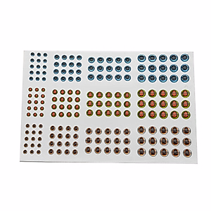 HTHYLURE 732 PCS Fishing Lure 3D Reptile Lure Eye 4 Sets Mixed Colors Lure Eyes Simulation Making Fly Tying Fake Fish Eyes Holographic Fake Eyes 3mm 4mm 5mm 6mm 732pcs