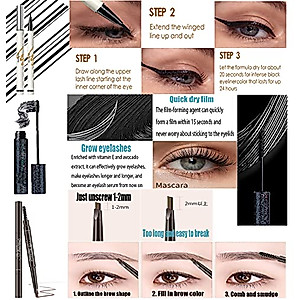 All in One Makeup Set Holiday Gift Box Essential Starter Bundle Include Eyeshadow Concealer Lipstick Lip Gloss Mascara Eyeliner Eyebrow Pencil Lip Balm Face Powder - Full Makeup Kit for Women