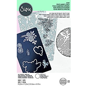 Sizzix Storage Printed Mag Sh, 8 3/4" x 5 1/2"-3 Pk, 665681, Multicolour