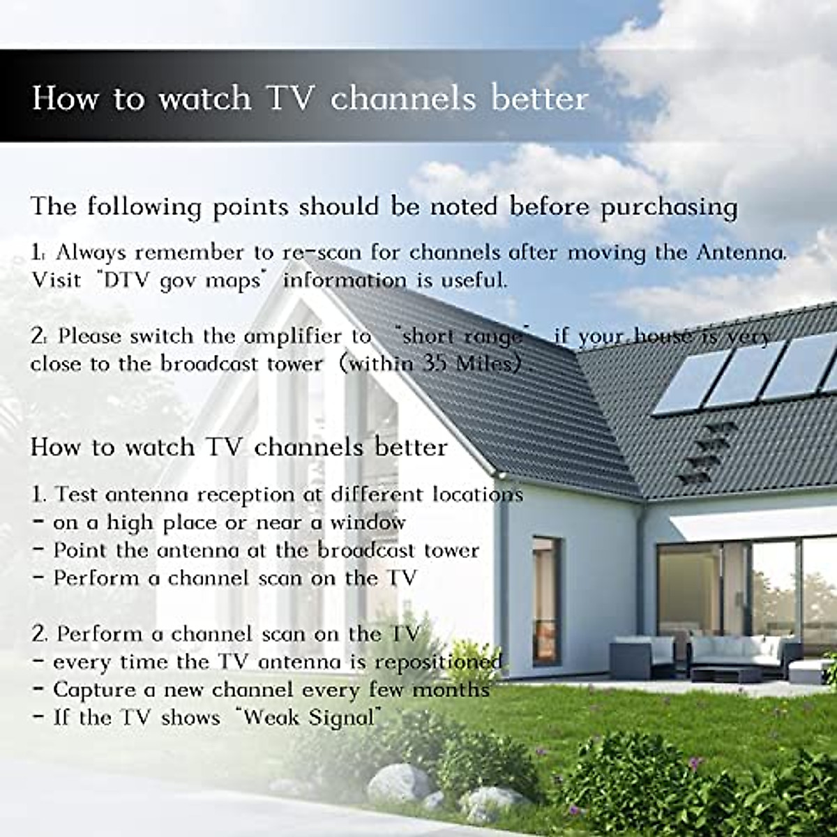 AusQo TV Antenna – 2023 New Epoch 8K Digital TV Antenna 1000Mile Range Indoor/Outdoor – Supports 8K 4K 1080P Fire TV Stick and All Old TVs – Amplifier Signal Booster – 16FT Coaxial HDTV Cable