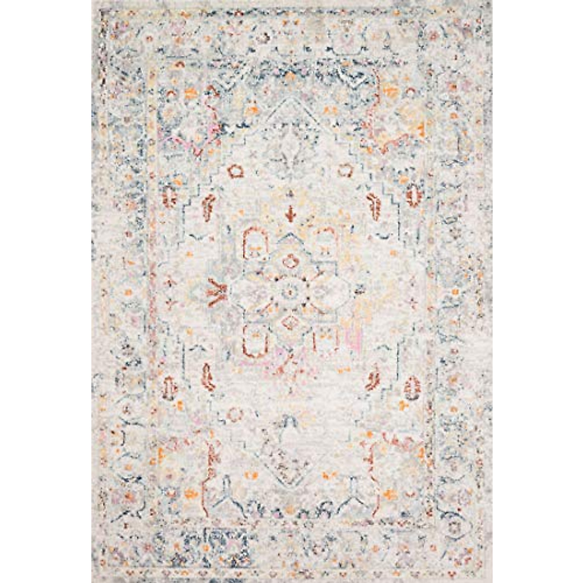 Loloi CLARA Area Rug, 5'-3" x 7'-7", Lt Grey/Multi
