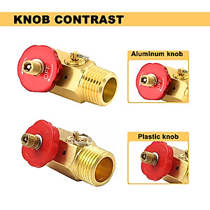 SILATU Air Tank Manifold - Aluminum Knobs Air Tank Valve，1/2 Inch NPT Tank 1/4 Inch NPT Hose 1/8 Inch NPT Gauge Relief Bypass Valve For Air Compressor Portable Carry Tank