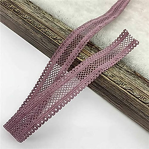 GMMDXD 3/10/15/20/25mm 5yards Elastic Ribbon Fold Over Spandex Elastic Band for Sewing Lace Trim Waist Band Garment Accessory (Color : 05 15mm)