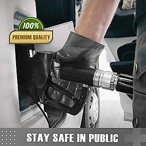 Teivio Disposable Gloves, 200 Pcs Plastic Gloves for Kitchen Cooking Cleaning Food Handling, Black