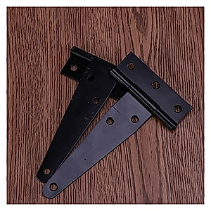 ANNURA Heavy Duty Hinge,Long Strap T Hinge, 12 Piece Hinges, T Iron Lightweight 4 Inch Hinges Old Style Wooden Boxes Wooden Fence Shed Barn Door Iron Tee Hinges