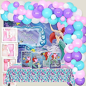 12 Pieces Mermaid Party Favors Gift Bags Mermaid Themed Candy Bags with Handles for Girls Baby Shower Little Decorations (PAPER)