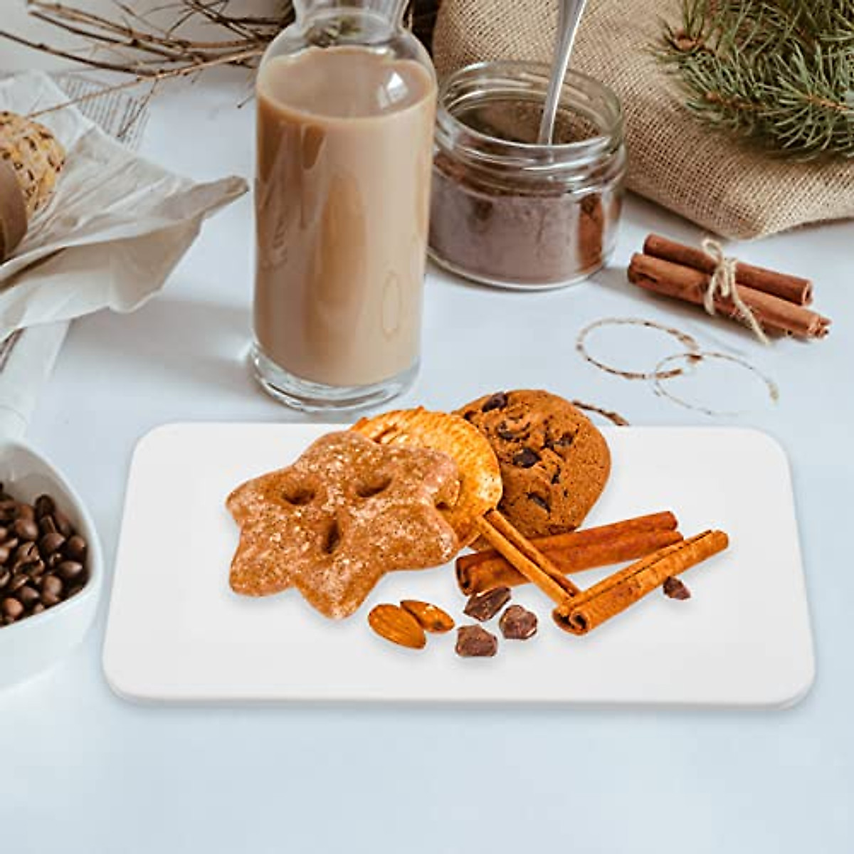 GANAZONO Jewelry Tray Rectangular Serving Platters Salad Plates Sushi Appetizer Plates Porcelain Dessert Plates Fruit Snack Serving Trays Cake Display Dish for Kitchen Restaurant Coffee Table Tray