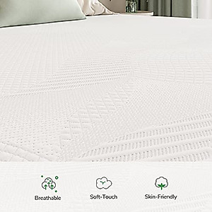 Novilla King Size Mattress, 10 Inch Gel Memory Foam Mattress for Enhanced Support & Motion Isolation, Medium Firm Bed Mattress in a Box-Vibrant