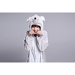 FashionFits Unisex Hoodie Jumpsuit Mouse Costume Pyjama Cosplay Sleepwear Gray XL