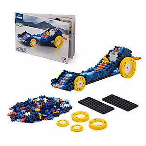 PLUS PLUS - GO! Desert Dragster - 275 Pieces - Model Vehicle Building Stem/Steam Toy, Interlocking Mini Puzzle Blocks for Kids