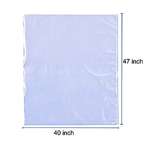 LazyMe Extra Large Jumbo Shrink Wrap Bags Cellophane Bags for Easter Baskets - 40x47 Inch Premium Quality Bags (5 pcs)