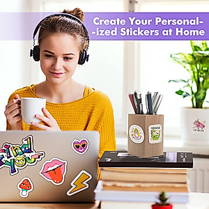 Koala Semi Glossy Sticker Paper for Inkjet and Laser Printer 100 Sheets Printable Sticker Paper, 8.5 x 11 Inch Adhesive Photo Sticker Paper, Work Well with Cutting Machine