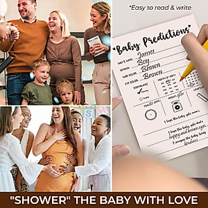 STOFINITY Baby Prediction Cards - Baby Shower Advice Cards for Parents To Be, Advice and Wishes Cards Baby Shower Game, Baby Predictions Box Guessing Activities Baby Shower Decorations (5x7)