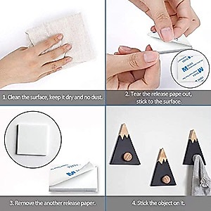 UPINS 120 Pack Square Double Sided Foam Tape Strong Pad Mounting Adhesive Tape (White)