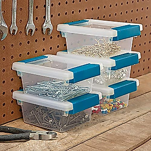 STERILITE Mini Clip Box Clear Base & Lid Aquarium Blue Latches