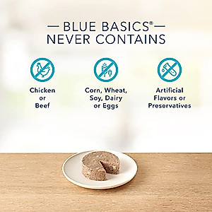 Blue Buffalo Basics Skin & Stomach Care, Grain Free Natural Adult Small Breed Wet Dog Food Cups, Turkey 3.5-oz (Pack of 12)