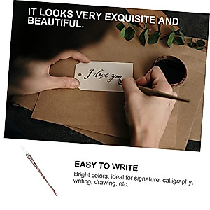 FAVOMOTO 2pcs Glass Dip Pen Wedding Sets Quill Pen Set Stained Glass Glass Dip Pen Set Calligraphy Pen Decorative Note Pen Stationery Office Stationery Drawing Pen Black Note Pen