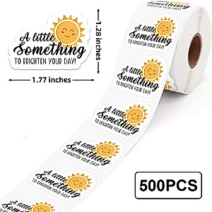 A Little Something to Brighten Your Day Cute Thank You Stickers, Small Business Online Retailers Stickers, Bakeries Packaging Stickers, Christmas, Thanksgiving Day, Birthday Party Favors Labels Gifts