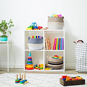 Followarm Rope Basket for Organizing 9"x7" Woven Baby Laundry Basket Nursery Toy Basket Baby Shower Basket for Gifts Empty Boho Basket for Decor Living Room Bedroom Shelves