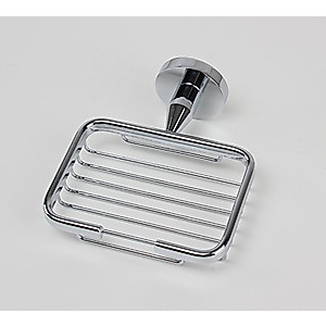 qinisi Brass Bathroom Accessories Soap Basket Lavatory Soap Dish Holder Wall Mounted Chrome