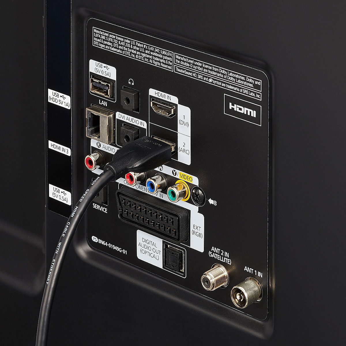 Amazon Basics High-Speed HDMI Cable (18 Gbps, 4K/60Hz) - 6 Feet, Black