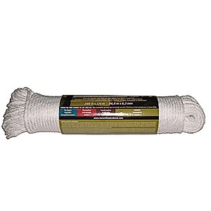Lehigh SC8200HD 200-Feet Polyester/Polypropylene All-Purpose Solid Braid Synthetic Clothesline, White