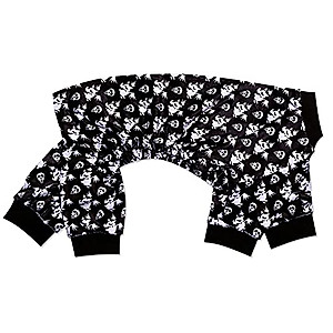 PetBonus Dog Pajamas, Soft and Stretchy Dog Clothes, Easy Wearing Dog Pjs Shirts Dog Jammies, Adorable Small Dog Onesie, Cute Pet Jumpsuits for Puppy, Doggie (L, Skull)