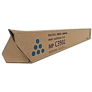 Ricoh MPC3502 Cyan 18000 Page Yield Toner Cartridge for Aficio MP C3502 / MP C3002G Multifunction Printers 841650